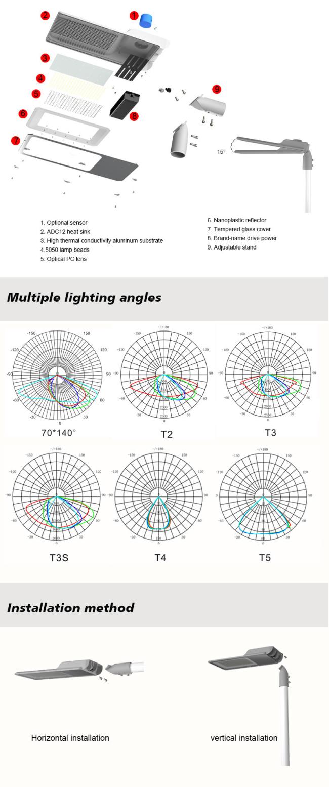 Aluminum Smd Garden Highway LED Street Light Price List 30000 Lumens