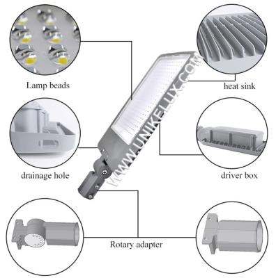 China IP65 LED Roadway Lights 150w AC100~277V 50/60HZ 6250lm-25000lm Lumens for sale