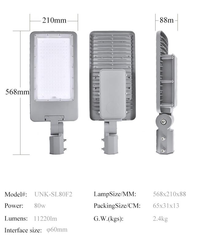 Street Lighting LED Luminaire Street Light 120-130lm/W 50-200w Available
