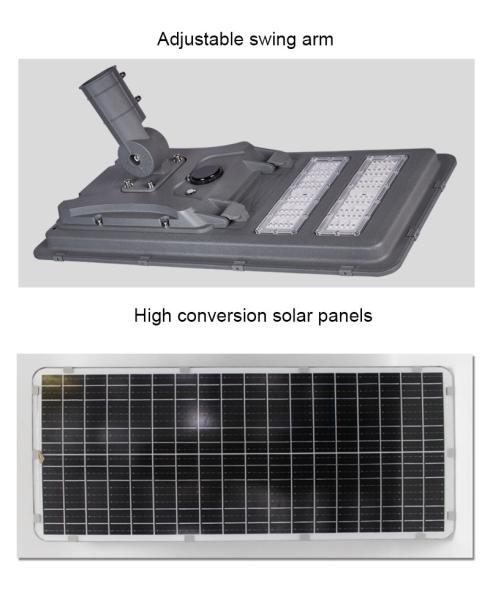 Quality Led Street Light With Solar Panel 100w 1.5W Lumileds 3030SMD With Intelligent for sale