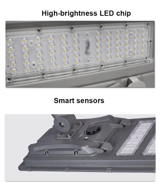 Quality Led Street Light With Solar Panel 100w 1.5W Lumileds 3030SMD With Intelligent for sale