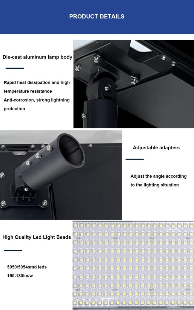 100w 120w 150w Aluminumall In One Led Solar Street Light Self Cleaning