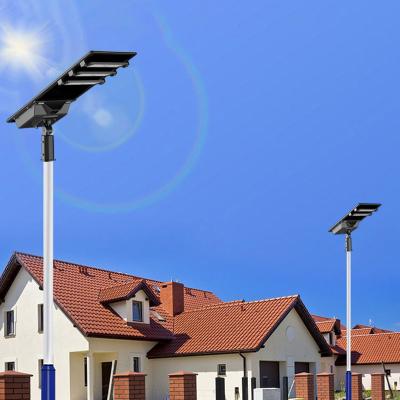 China 80w All In One Solar Street Light Modular Led Street Light With Remote Control for sale
