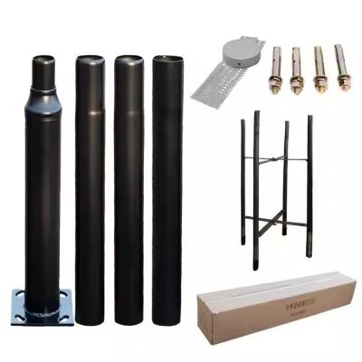 China Galvanized Steel Pipe Light Pole 2.5m 3m 3.5m 4m 5m 6m Split Street Lighting Poles for sale