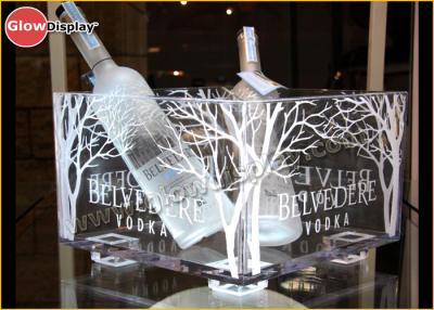 China Large Lighted Led Ice Bucket / Champagne Cooler Silk Printed Logo for sale