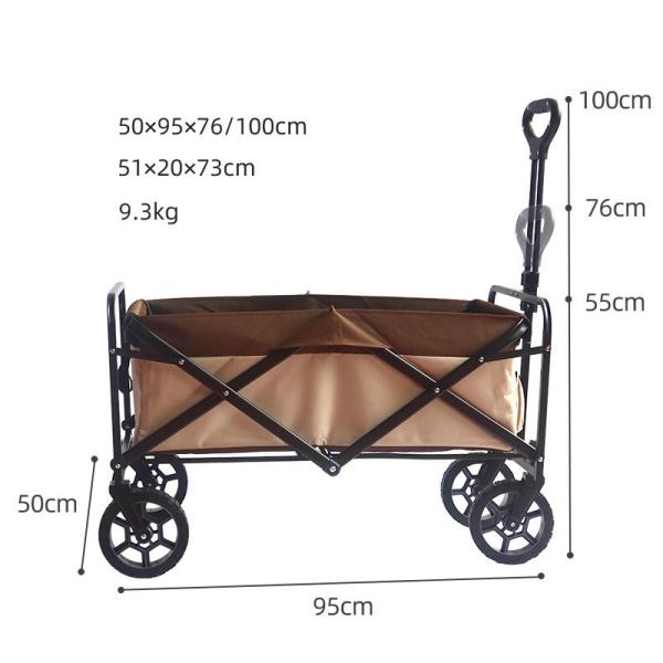 Quality Double Oxford Cloth Folding Wagon Cart Detachable Outdoor Multifunctional for sale
