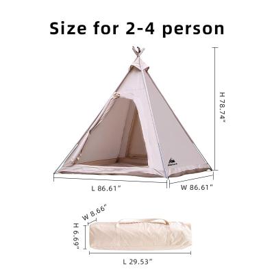 Cina Spaziose tende da campeggio in stile teepee tende da campeggio picnic con doppia porta in vendita