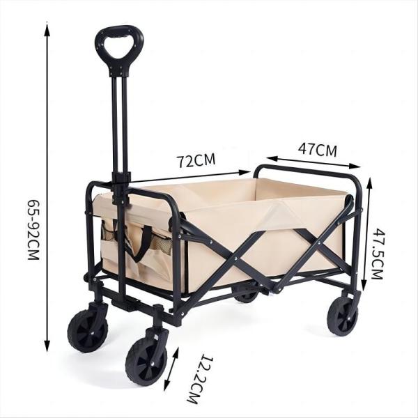 Quality Steel Frame Folding Wagon Cart Compact Foldable Wagon For Camping Creative for sale