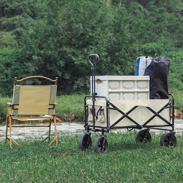 Quality Compact Folding Wagon Cart Adjustable Collapsible Wagon For Outdoor Camping for sale
