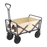 China Compact Folding Wagon Cart 80L 150kg Capacity Heavy Duty Collapsible Wagon for Outdoor Camping for sale