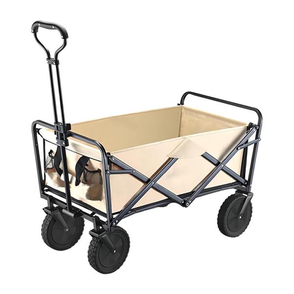 Quality Compact Folding Wagon Cart Adjustable Collapsible Wagon For Outdoor Camping for sale