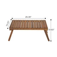 China Oak Wood Portable Folding Picnic Table 67x39x28 cm 30kg Capacity for Camping for sale