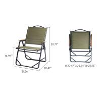 China Lightweight Aluminum Padded Folding Camping Chair 2.70kg 120kg Capacity for sale