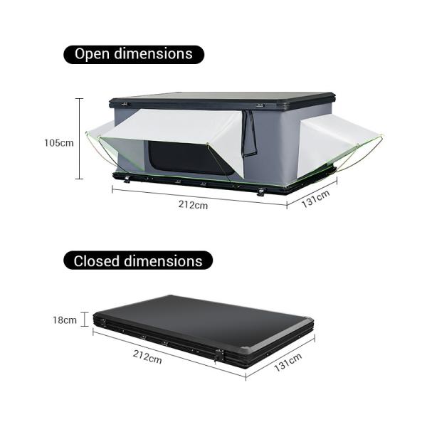 Quality Manufacturer Direct High Quality Roof Tent Aluminum Pop Up Roof Tent for Car for sale