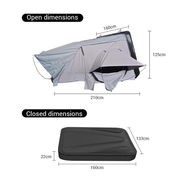 Quality Lightweight Roof Tent Competitive Roof Top Tent Hard Side Pop Up for sale