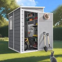 Quality 3X5Ft Plastic Garden Shed Backyard Storage Shed With Floor for sale