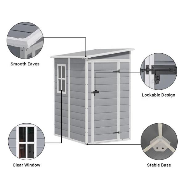 Quality Easy Assembly Garden Storage Shed Customized Color Outdoor Storage Shed for sale