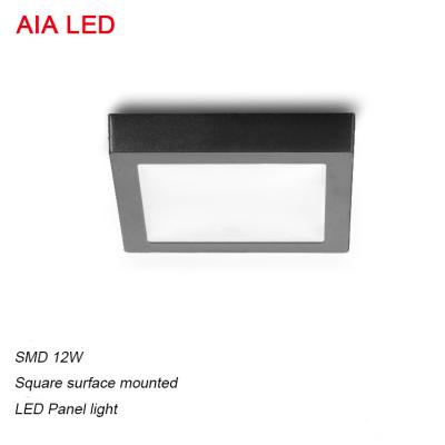 China Hot sell indoor Square black IP40 12W LED Panel light for drawing room decoration for sale