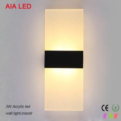 China Acrylic 6W indoor IP20 modern LED wall light/LED decoratitive light for wall passageway for sale