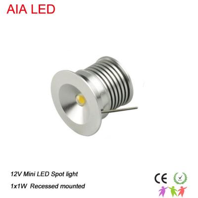 China Modern AIA LED 1x1W 12V IP42 indoor LED spot light/ led down light/led cabinet lamp for sale