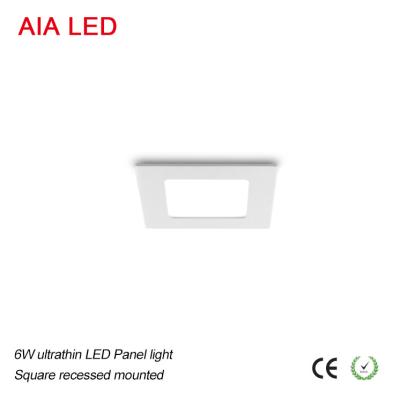 China Recessed SMD indoor square IP40 6W Ultrathin LED Panel light for living room decoration for sale