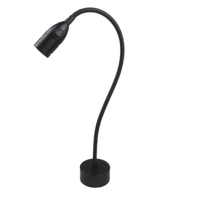 China Flexible IP40 3W LED wall lighting/led reading lamps with the switch on head for sale