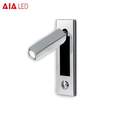 China Flexible hotel room wall light 3W bedside wall reading lamp/led reading light for bedroom for sale
