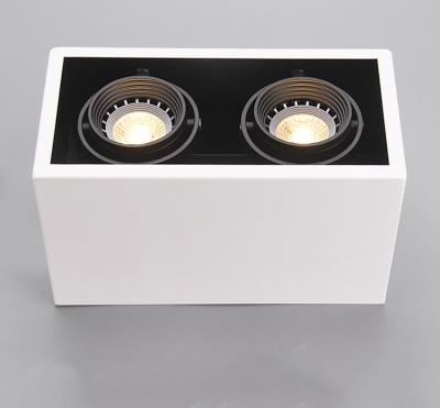 China Square 2xGU10 Holder adjustable spot light interior GU10 base spot light for living room for sale