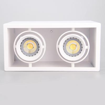 China Square 2xGU10 Holder flexible spot light interior GU10 base spot light for living room for sale