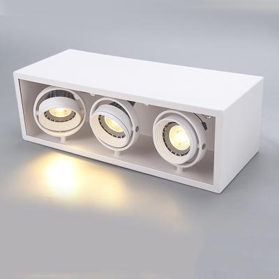 China Square revolve3xGU10 Holder adjustable spot light interior GU10 base spot light for home for sale