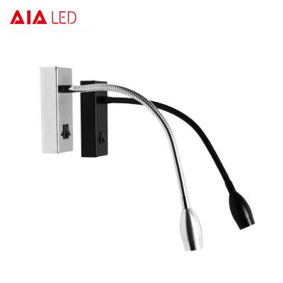 China Surface mounted IP40 3W gooseneck LED reading bed lighting/led book wall lamps led wall light for sale
