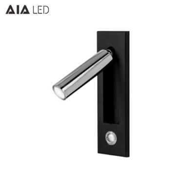 China Adjustable indoor luminaires reading wall light with headboard wall light 3W bedside reading light for sale