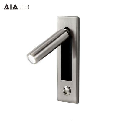 China Flexible bedroom bedside wall light 3W wall lamp interior reading wall light for bedroom for sale