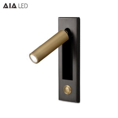 China Energy saving hotel led headboard wall light fixtures 3W LED wall light & led reading lamp for sale