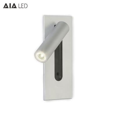 China Flexible recessed mounted bedside wall light 3W headboard wall lamp & led reading wall light for sale