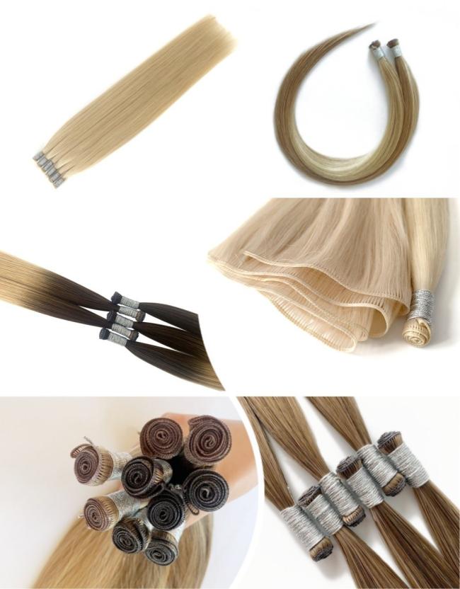 5 Stars Hair Supplier Single Donor Raw Indian Human Hair Genius Weft Double Drawn One Donor Raw Virgin Hair Extension
