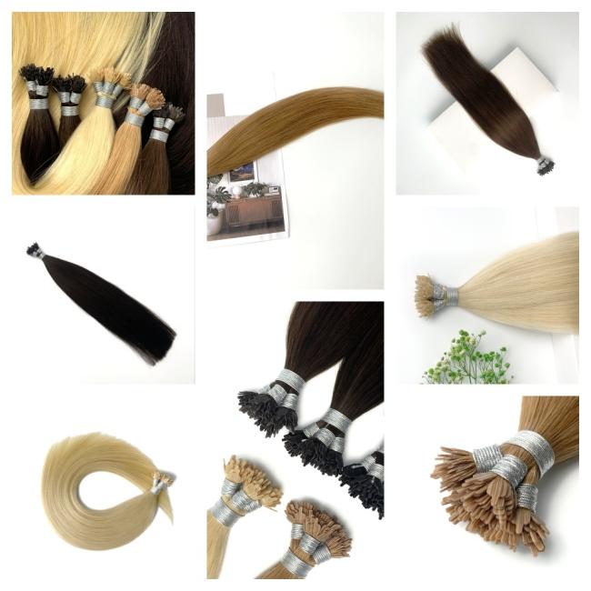 New Products Pre-Bonded Fan Tip Keratin 100% Human Hair Extension Human Hair Keratin Y Tip Hair Extensions
