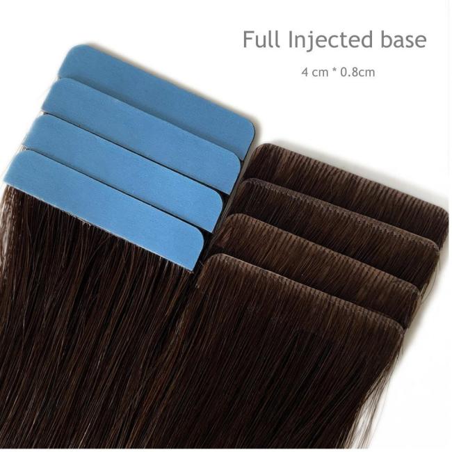Hot Sell Invisible Injected Unprocessed Human Hair Double Drawn European Seamless Hair Extension