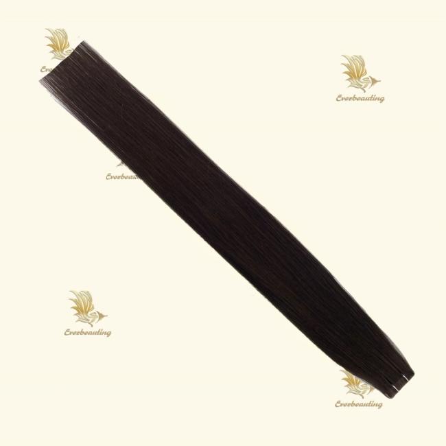 Natural Color Straight Invisible Seamless Tape Ins 100 Virgin Human Hair Extensions