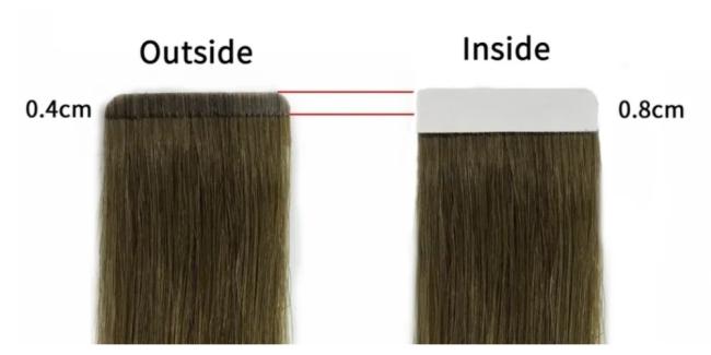 Affordable Slim Tape Ins High Quality European Human Hair Double Drawn Narrow Edge Invisible Tape Hair
