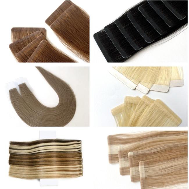 Affordable Slim Tape Ins High Quality European Human Hair Double Drawn Narrow Edge Invisible Tape Hair