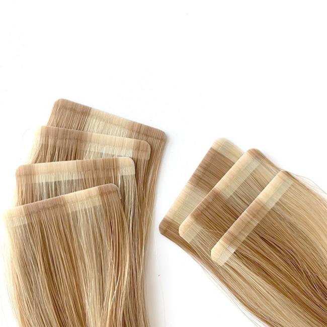 Affordable Slim Tape Ins High Quality European Human Hair Double Drawn Narrow Edge Invisible Tape Hair