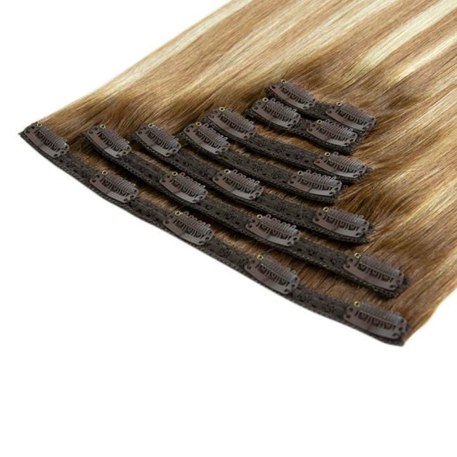 Clip in Extensions Human Hair Silky Straight Clip in Hair Extensions