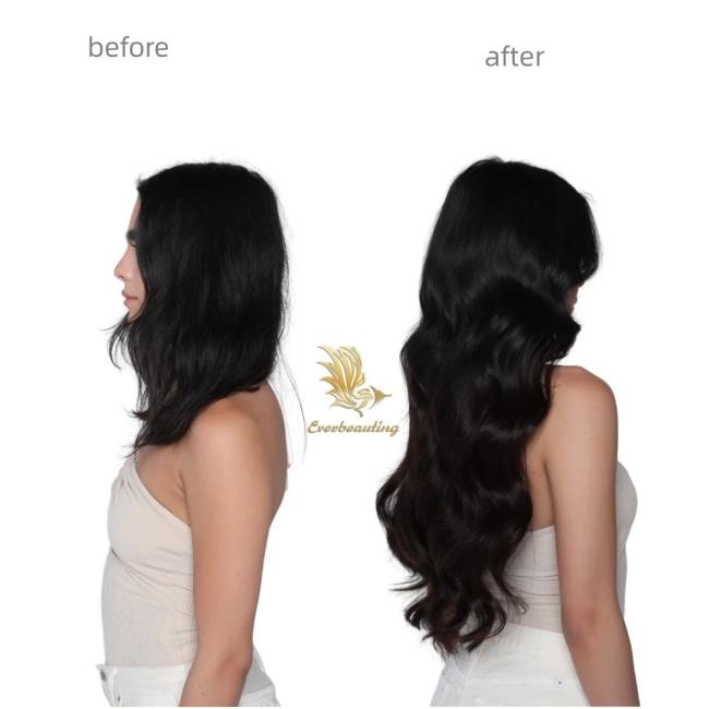 Clip in Extensions Human Hair Silky Straight Clip in Hair Extensions