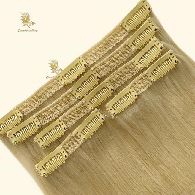 Thick End Raw Hair Seamless Clip in Hair Extensions