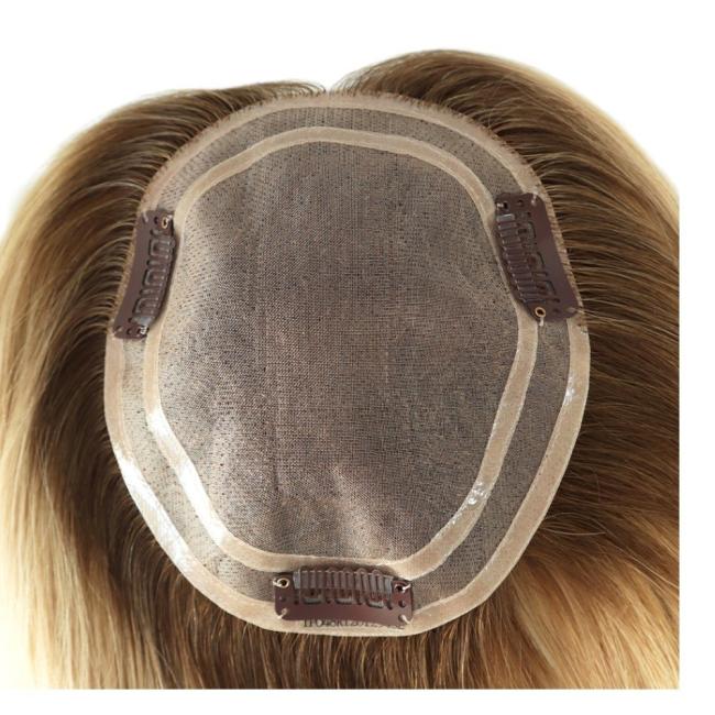 Monofilament Base Virgin Human Hair Toppers for Thinning Hair Women