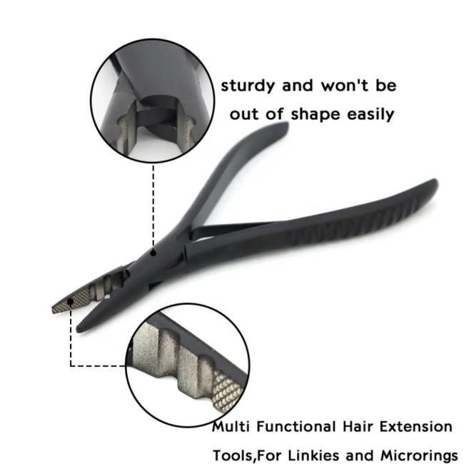 Hair Extension Tools for I-Tips Micro Beads Closer Plier Hair Parting Tool Stainless Steel