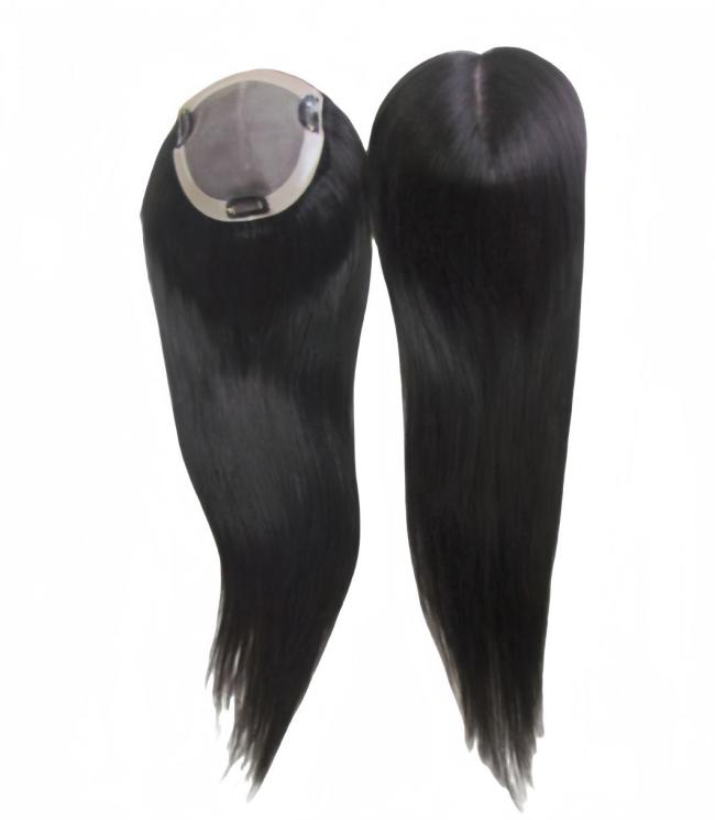 High Quality European Human Hair Toppers for Hair Loss Natural Color Mini Toppers Full Hand Tied Mono Mesh Hair Pieces