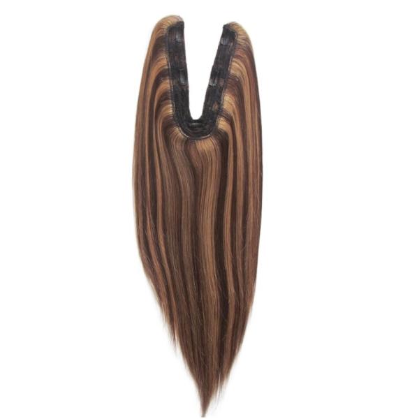 Quality US Human Hair Topper Virgin Remy U Part Topper Straight Texture for sale