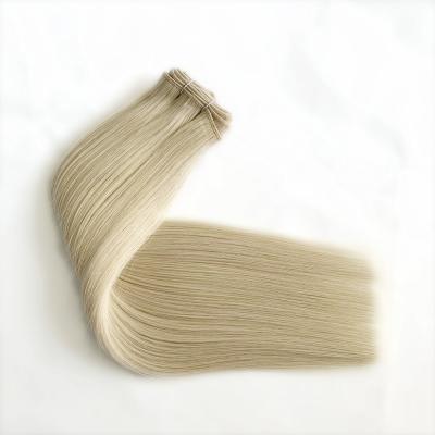 Cina 24 pollici di capelli naturali lisci estensioni di trama di capelli biondi Remi doppio trama di capelli umani in vendita
